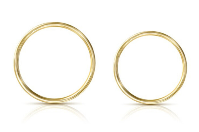 Golden ring isolated on white background Template | PosterMyWall