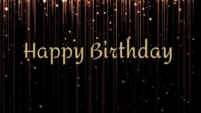 Golden Sparkling Birthday Video Template | PosterMyWall