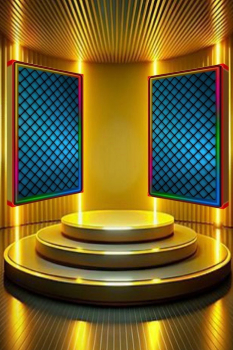 Golden Spotlight Stage Template | PosterMyWall