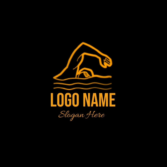 golden summer pool club logo Template | PosterMyWall