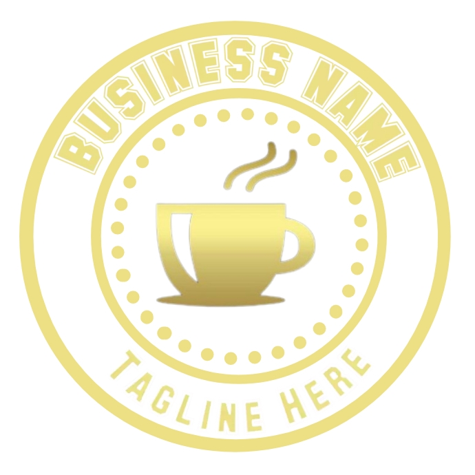 golden tea and coffee logo Template | PosterMyWall