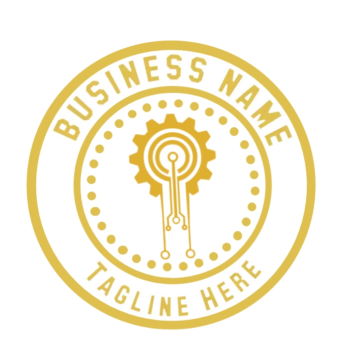 golden tech business logo, luxury global bus Template | PosterMyWall