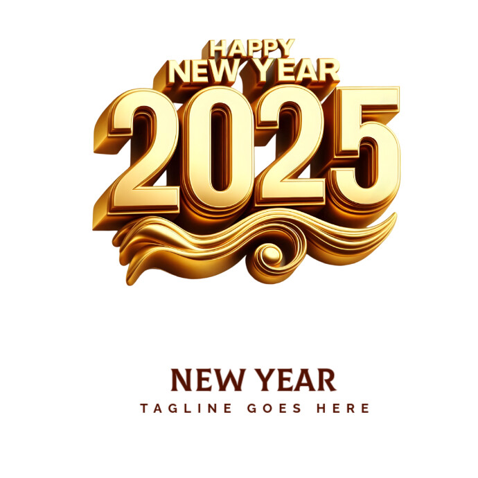 Plantilla de Golden Text 2025 Logo | PosterMyWall