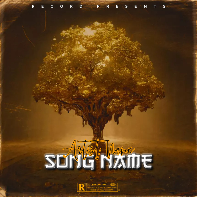 Golden tree Album Cover art trap mixtape rap | PosterMyWall