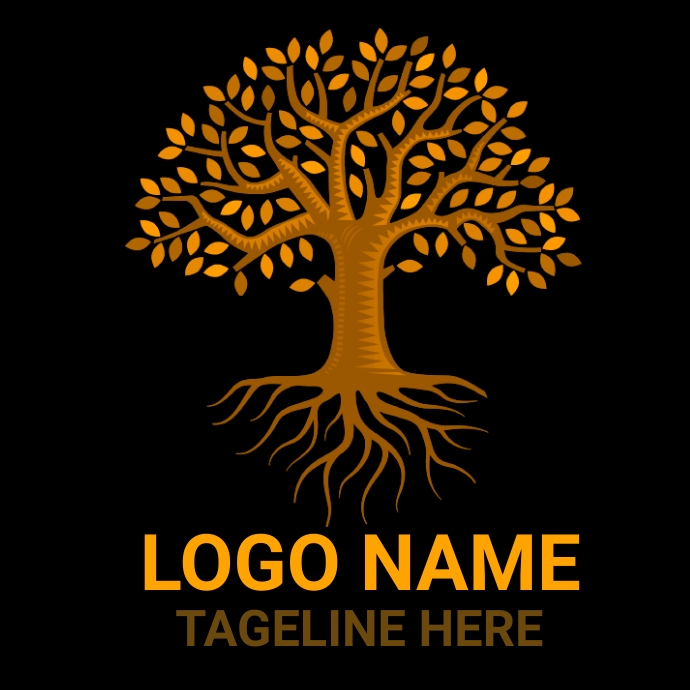 golden tree logo Template | PosterMyWall