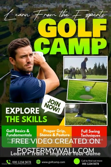 Golf Camp Training Template | PosterMyWall