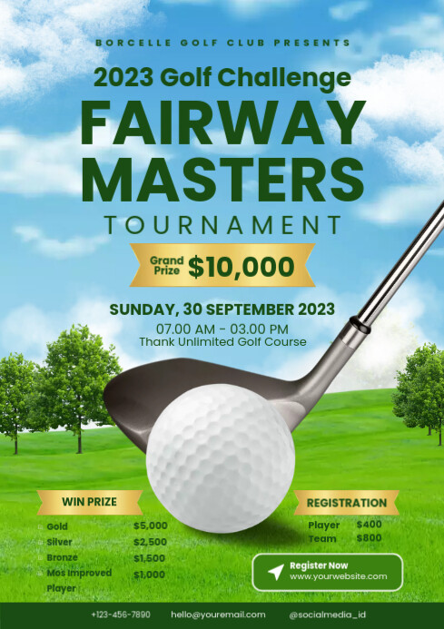 golf challenge template | PosterMyWall