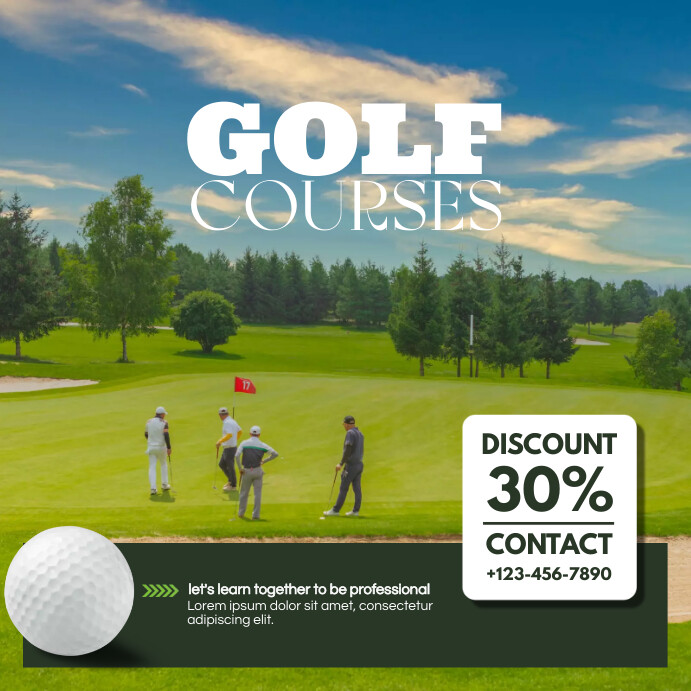 Copy of Golf Courses IG Post | PosterMyWall