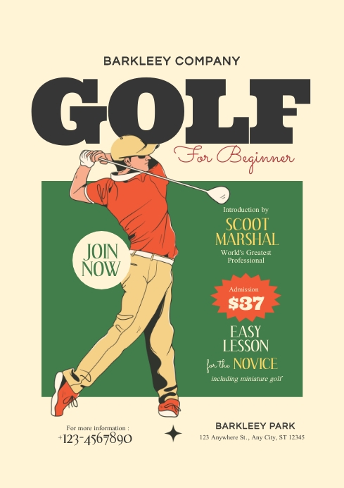Golf for Beginner Template | PosterMyWall