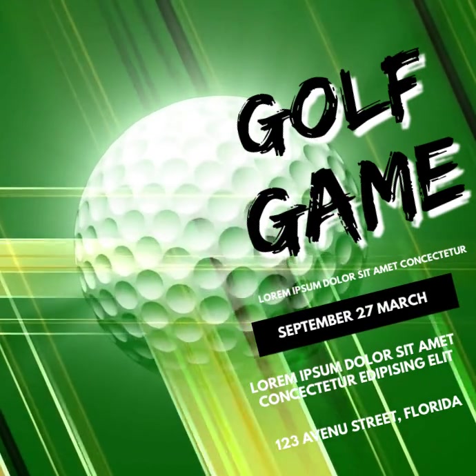 Golf Game Ad video teamplet Template | PosterMyWall