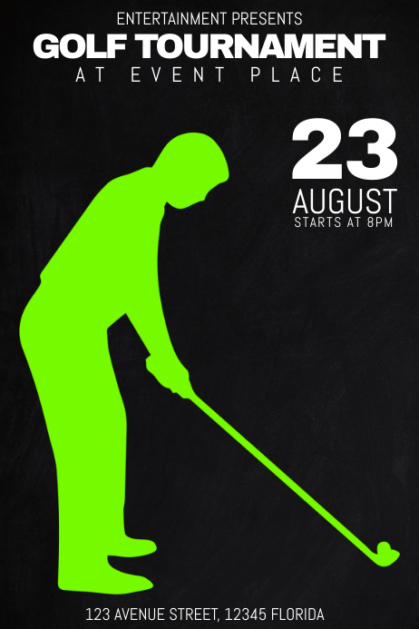 golf game match event tournament sport poster template | PosterMyWall