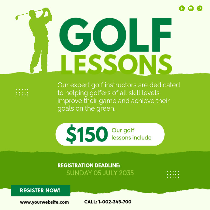 Golf Lessons Ad Template | PosterMyWall