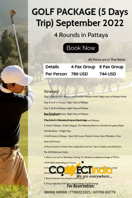 GOLF PACKAGE (1) Template | PosterMyWall