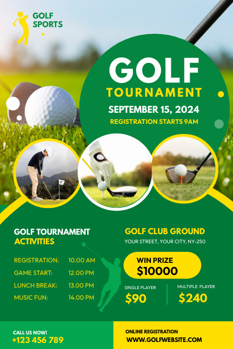Golf Sports Flyer, Poster Template | PosterMyWall