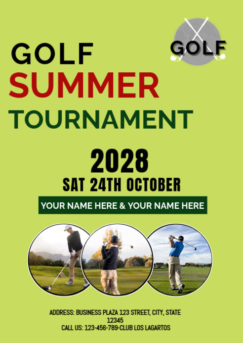 GOLF Summer TOURNAMENT Template | PosterMyWall