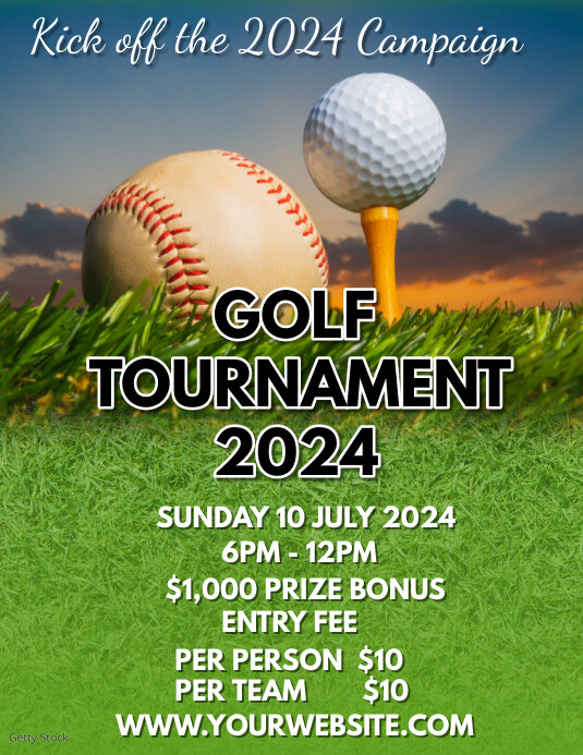 GOLF TOURNAMENT 2024 Template | PosterMyWall