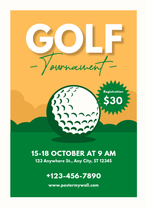 Golf Tournament A4 Template | PosterMyWall