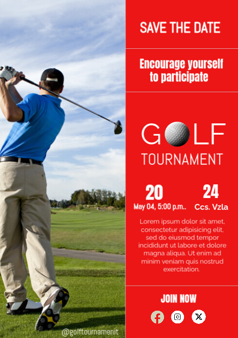 GOLF TOURNAMENT Template | PosterMyWall