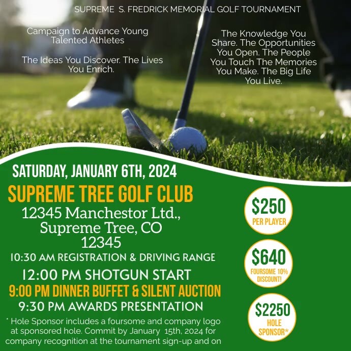 Plantilla de Golf Tournament | PosterMyWall