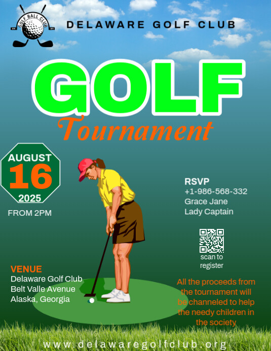Golf Tournament flier Ad Template | PosterMyWall
