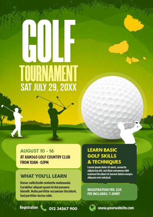 Golf Tournament Flyer A4 Template | PosterMyWall