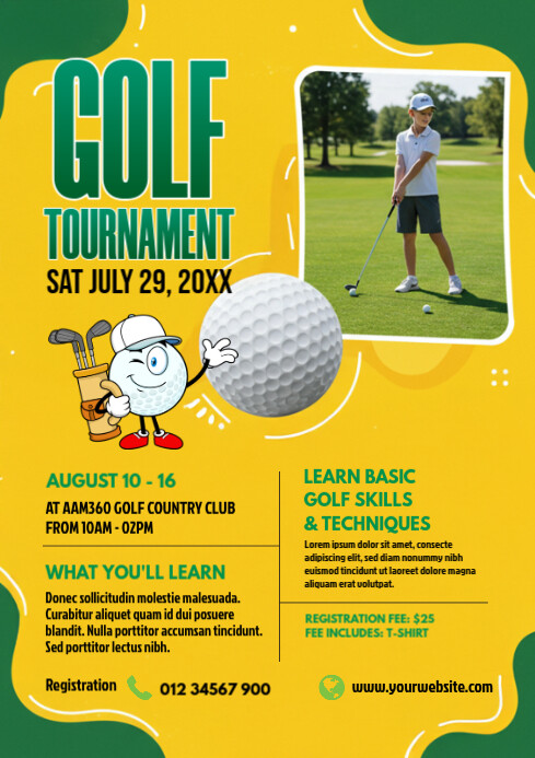 Golf Tournament Flyer A4 Template | PosterMyWall