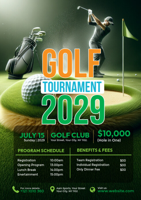 Golf Tournament Flyer Design Template | PosterMyWall