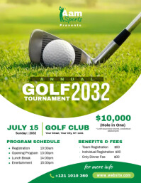 golf masters tournament flyer poster design Template | PosterMyWall
