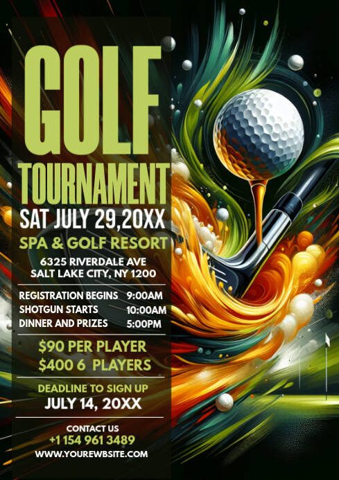 Golf Tournament Flyer Design Template | PosterMyWall