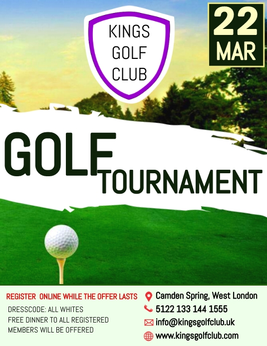 Golf tournament flyer- design Template | PosterMyWall