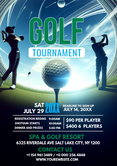 Golf Tournament Flyer Design Template | PosterMyWall