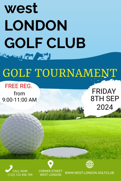 Golf tournament poster design-Vorlage | PosterMyWall