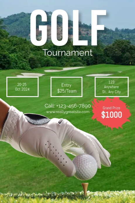 Golf Tournament Poster Templat | PosterMyWall
