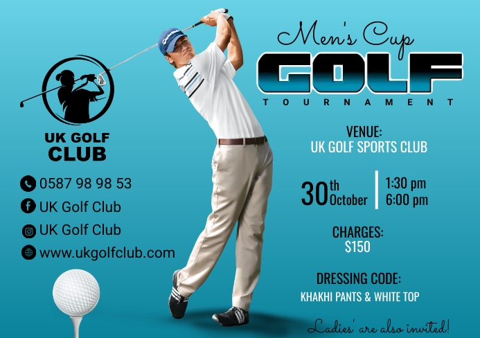 GOLF TOURNAMENT POSTER Template | PosterMyWall