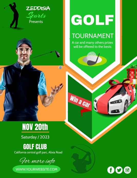 golf tournament poster template | PosterMyWall