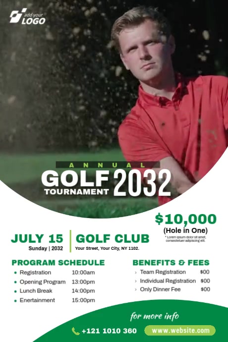 Golf Tournament Poster Video Template | PosterMyWall