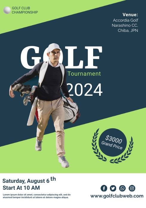 Plantilla de GOLF TOURNAMENT TEMPLATE | PosterMyWall