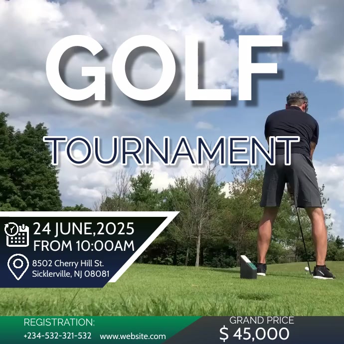 Plantilla de GOLF TOURNAMENT VIDEO TEMPLATE | PosterMyWall