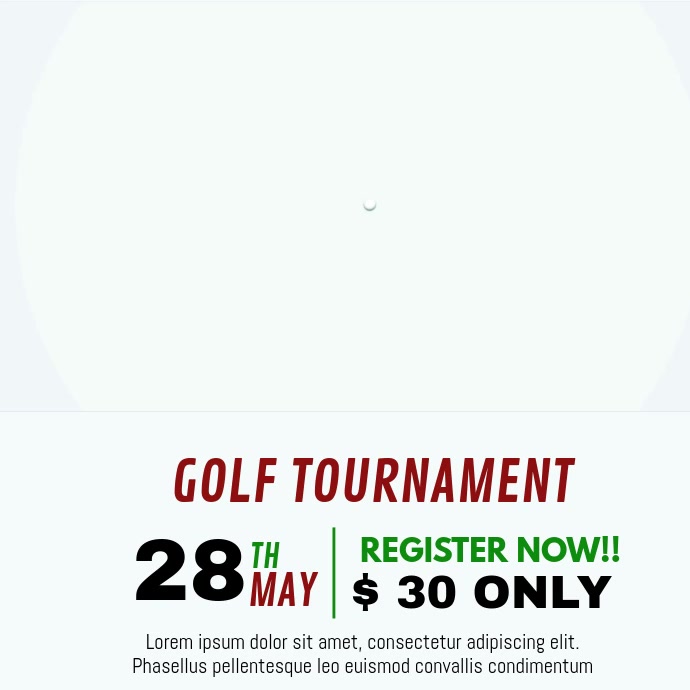 GOLF TOURNAMENT VIDEO TEMPLATE | PosterMyWall