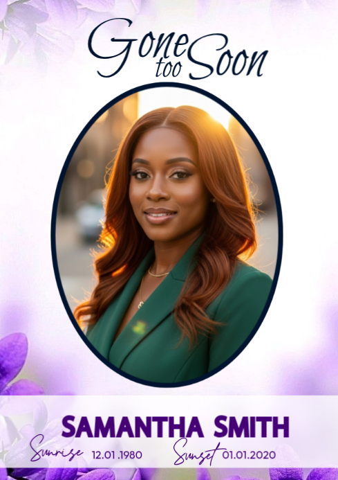 Gone too Soon Template | PosterMyWall