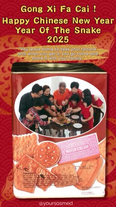 gong xi facai chinese new year 2025 family Template | PosterMyWall