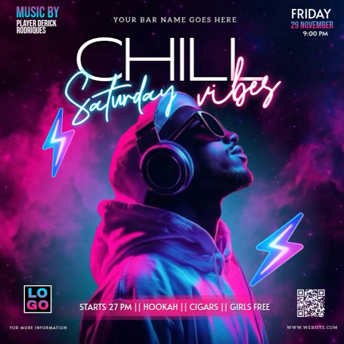 Good Chill Vibes Party Event Ad Design Template | PosterMyWall