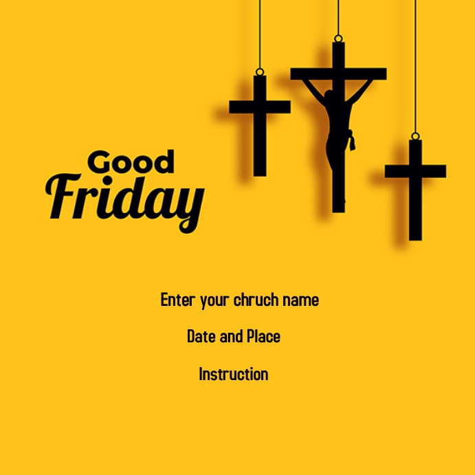 good friday, church event good friday Template | PosterMyWall