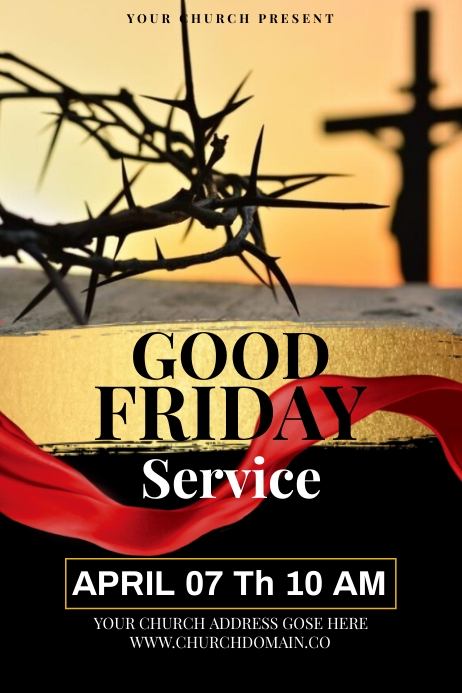 GOOD FRIDAY' Template | PosterMyWall