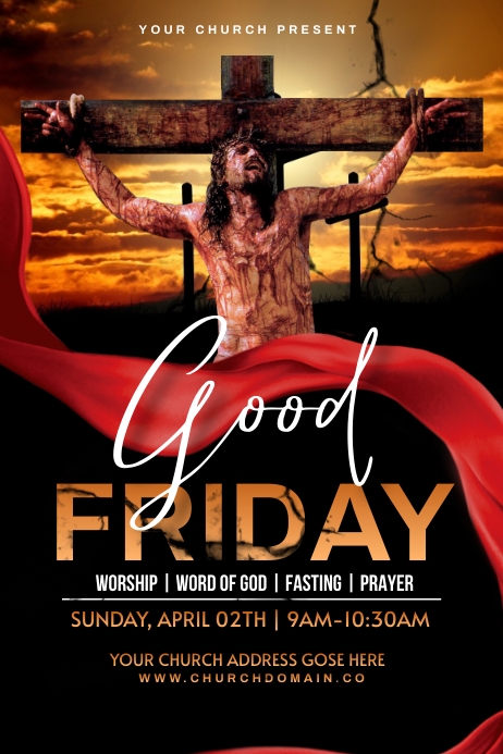 GOOD FRIDAY' Template | PosterMyWall