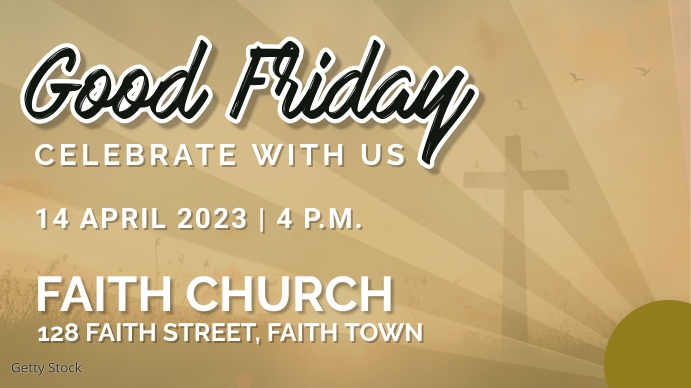 GOOD FRIDAY | CHURCH SERVICE Template | PosterMyWall