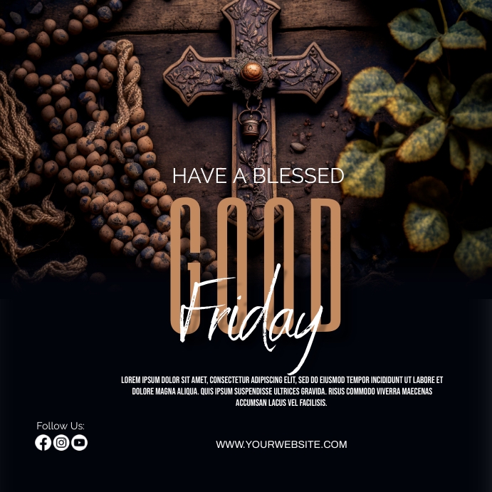 Plantilla de Good Friday Banner | PosterMyWall