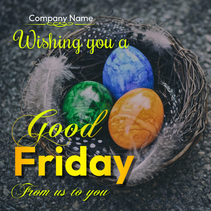 Plantilla de De Tarjeta de Viernes | PosterMyWall