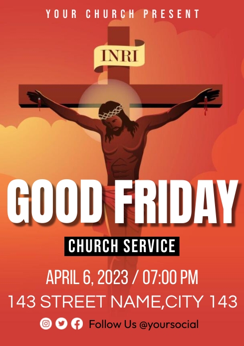 Good Friday Celebration Template | PosterMyWall