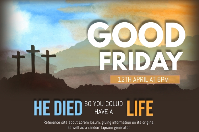 GOOD FRIDAY CHURCH Template | PosterMyWall